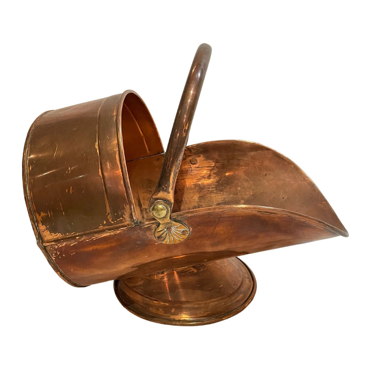Antique Copper Coal Scuttle